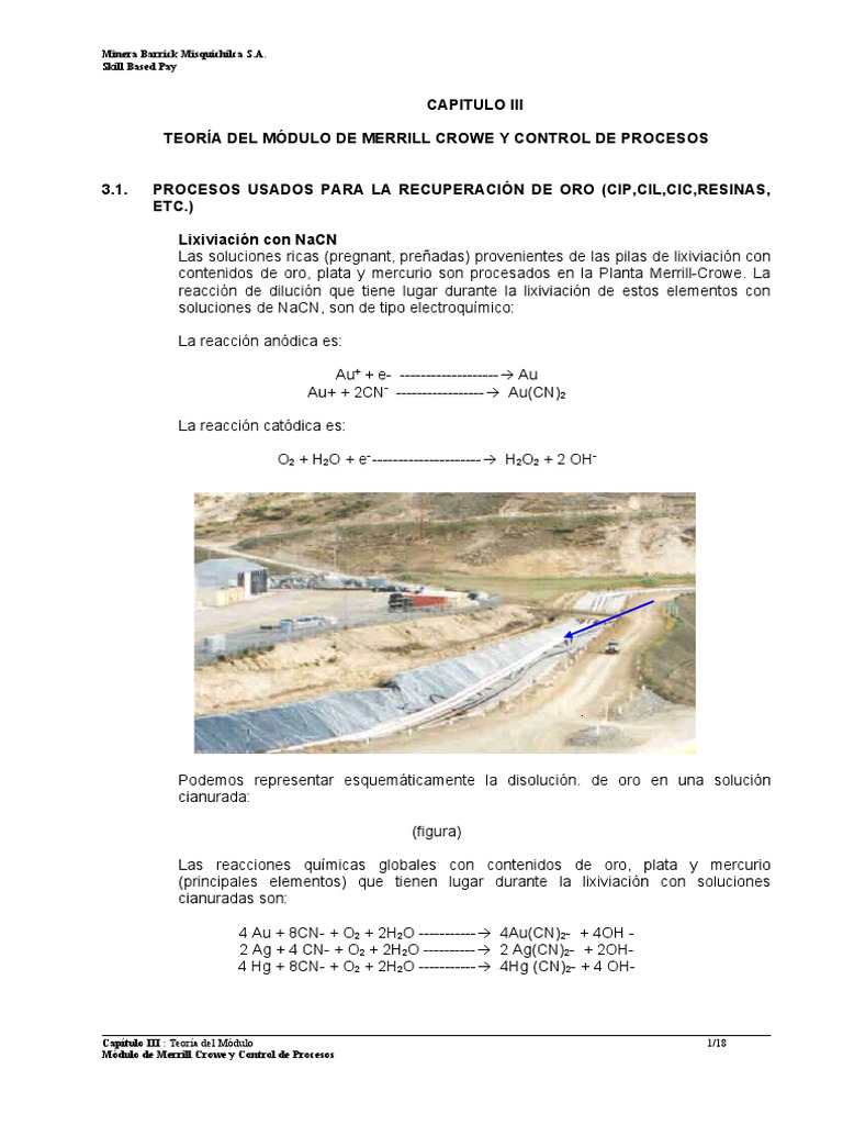 Proceso Merrill Crowe y Control | PDF | Vacío | Bomba