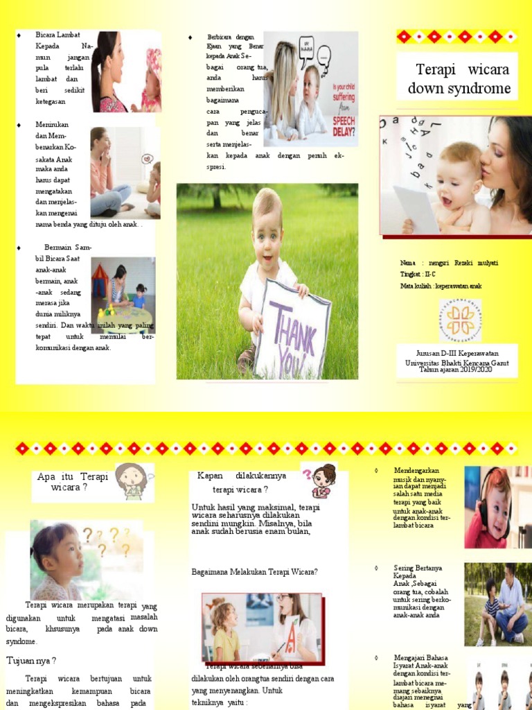 Nengsri Tingkat 2C Leaflet Terapi Wicara Kep - Anak | PDF