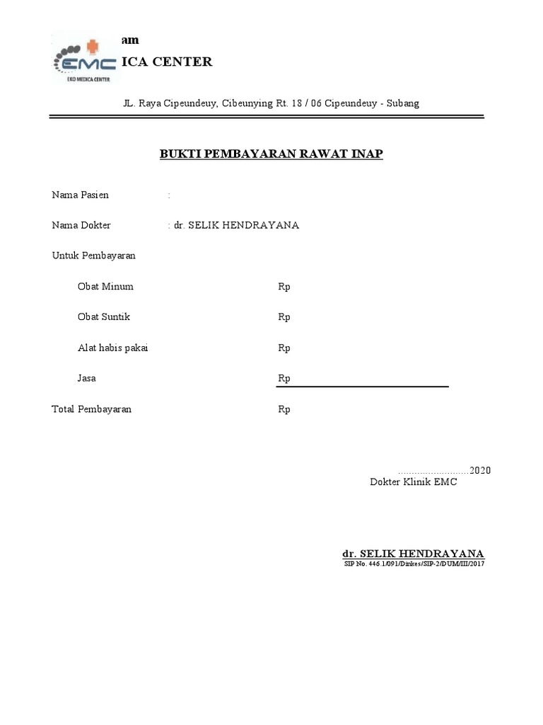 Surat Keterangan Rawat Inap | PDF