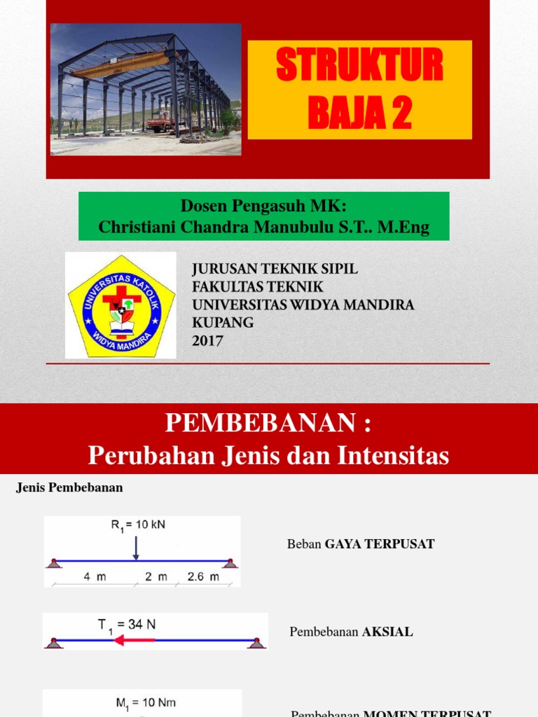 01 - Pembebanan Pada Bangunan Struktur Baja PDF | PDF