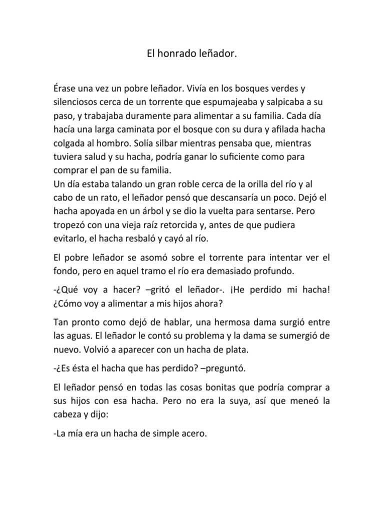 El honrado leñador | PDF