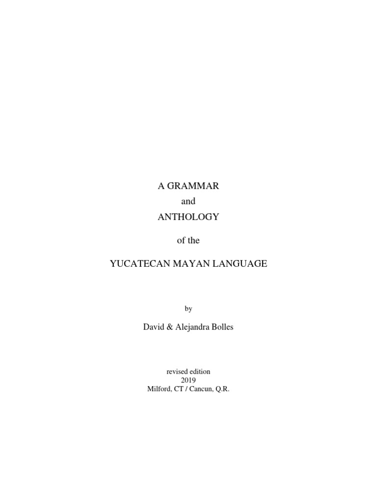 Yucatecan Mayan Language Grammar Guide | PDF | Tone (Linguistics ...
