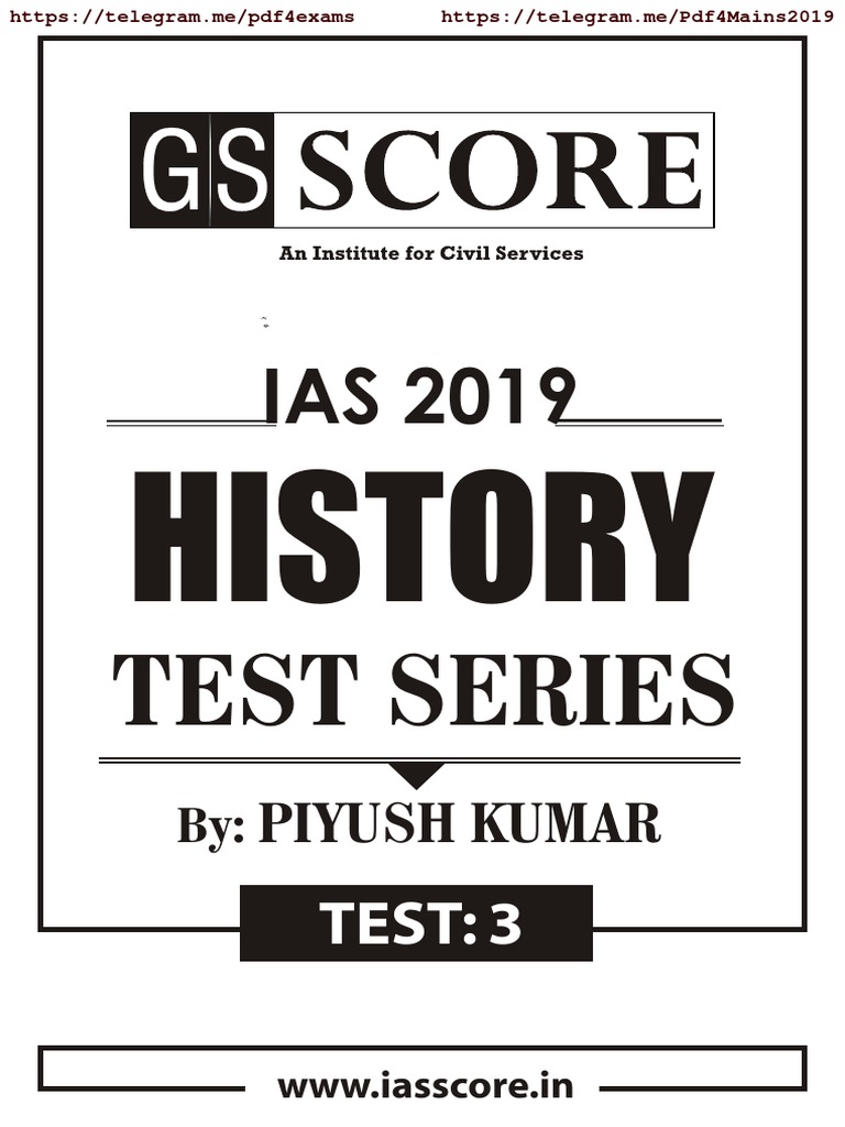 History: Test Series | PDF