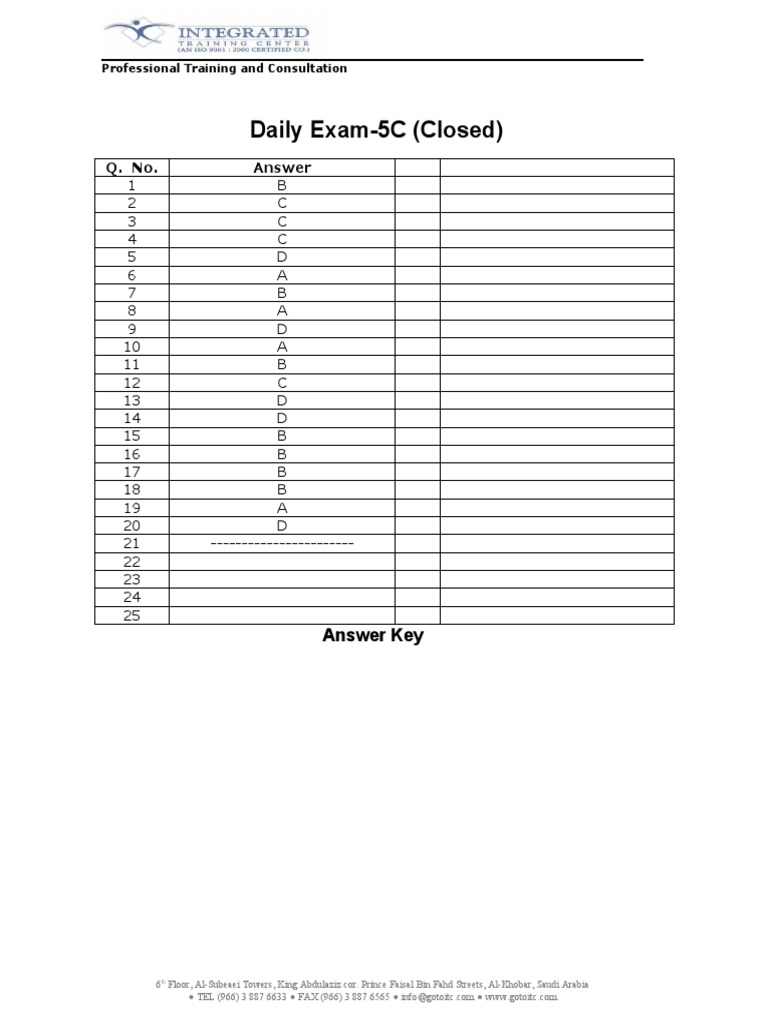 API 510 Exam 5C Answer Key | PDF