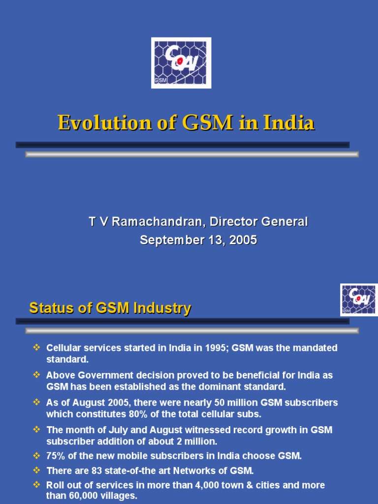 Evolution of GSM in India - Smart Card Expo | PDF | Mobile Technology | 3 G