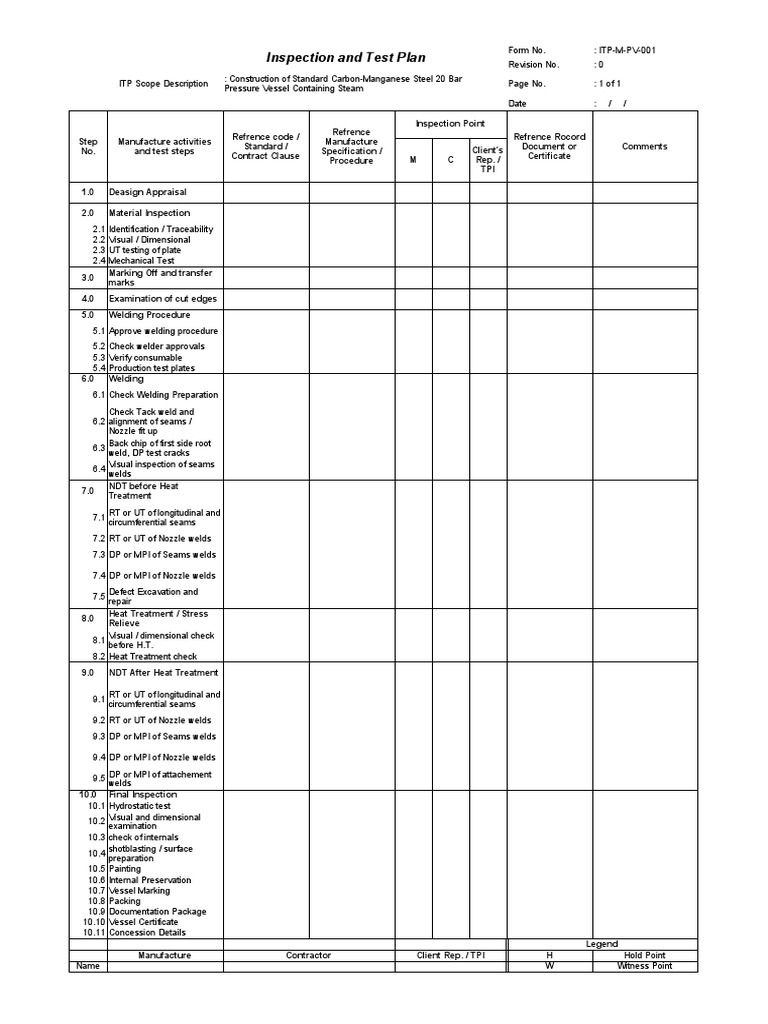 Itp 0 | PDF | Welding | Construction