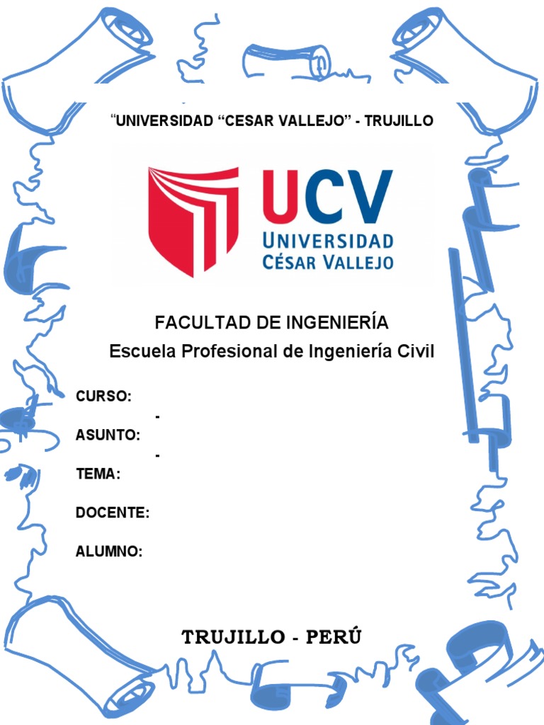 Carátula UCV para Ingeniería Civil | PDF | Tecnología