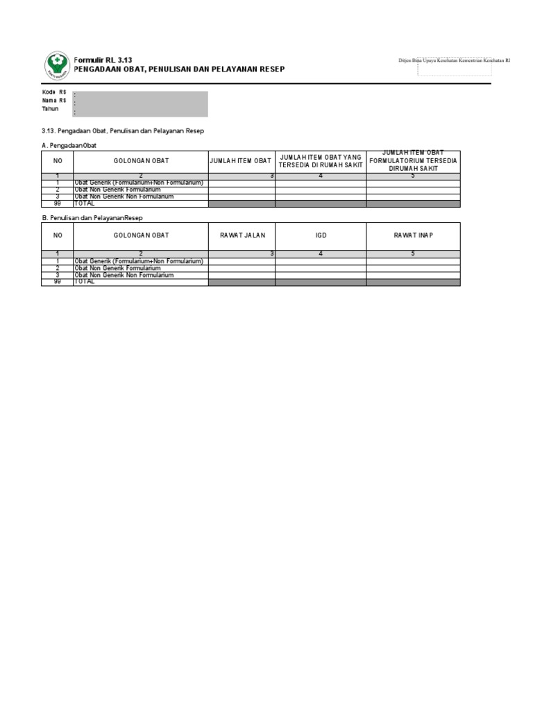 10.juknis SIRS Form - Farmasi | PDF