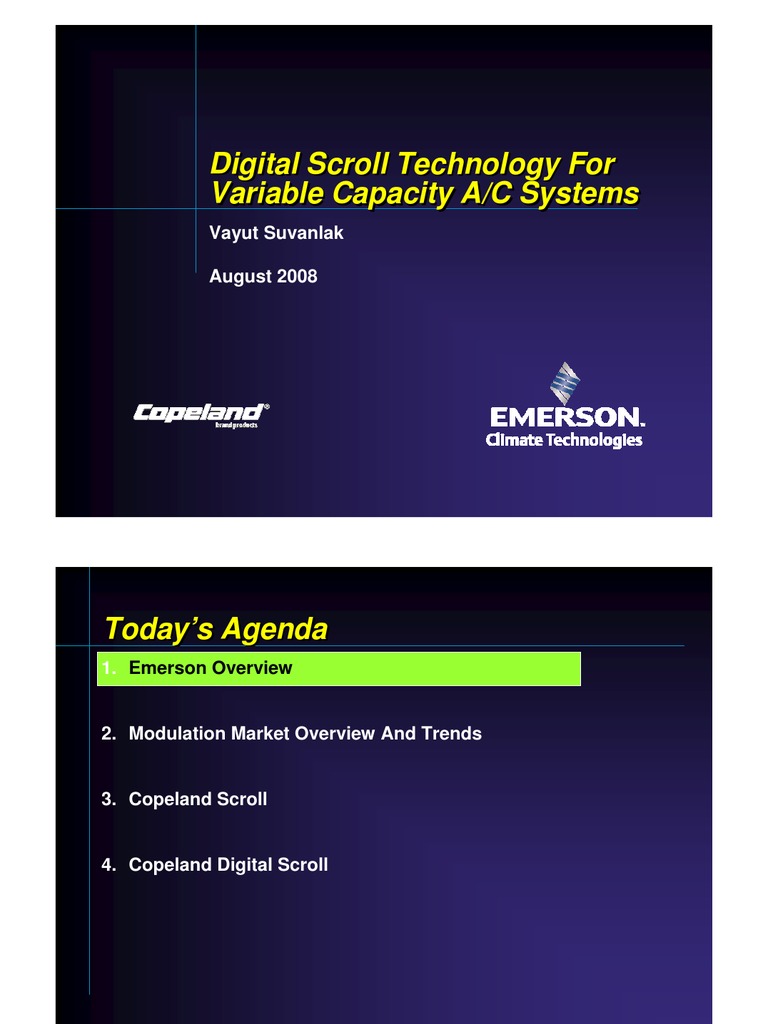 Digital Scroll Technology | PDF | Air Conditioning | Applied And ...