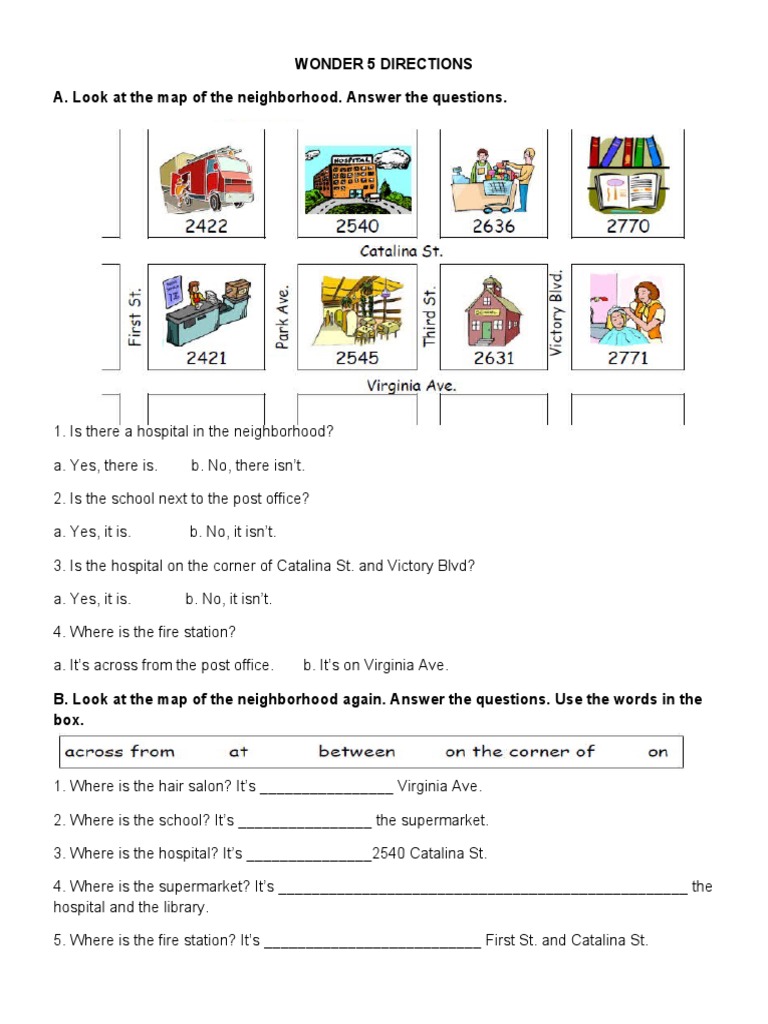 Neighborhood Map Questions Guide | PDF | Self-Improvement | Lifestyle
