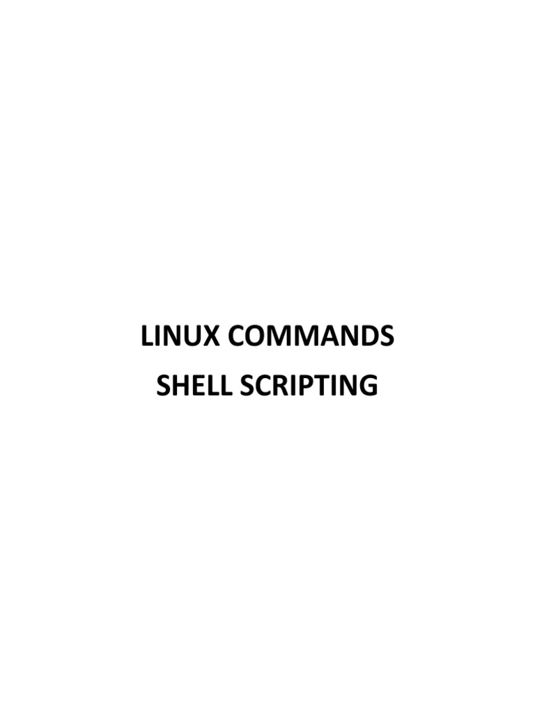 Linux Commands Shell Scripting | PDF | Filename | Sudo