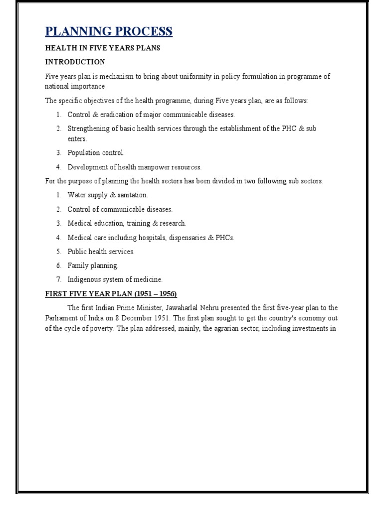 Planning Process For MSC Nursing | PDF | Medicine | Health Sciences