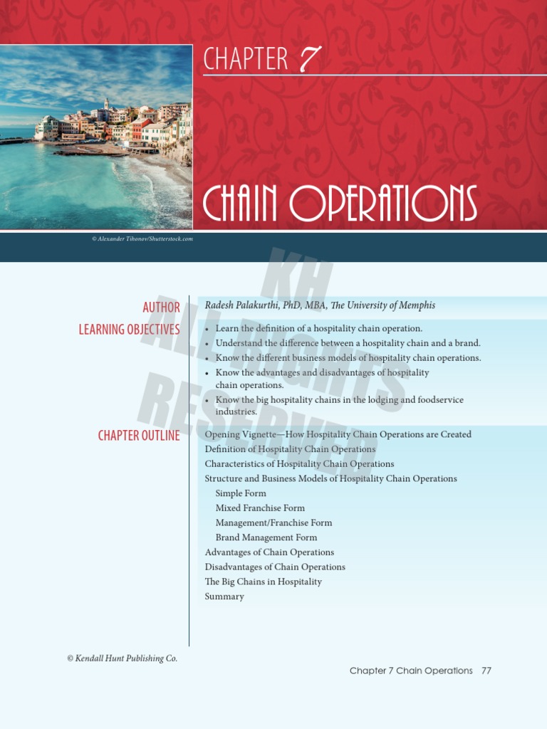 Chain Operations: Authors Learning Objectives Author | PDF ...