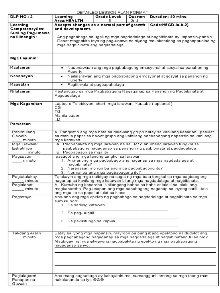 2nd DLP Health 2 | PDF