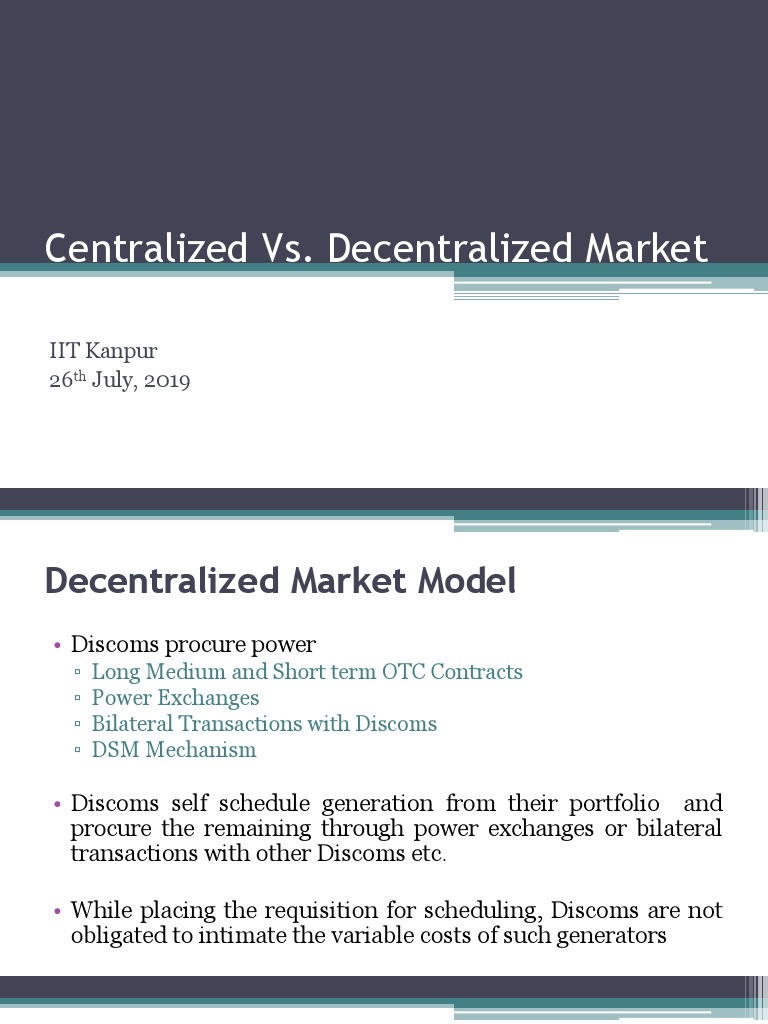 Behera Centralized Vs Decentralized Market | PDF | Market (Economics ...