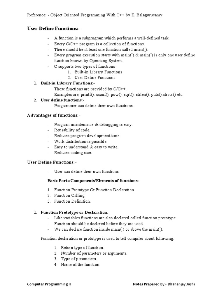 Cp Ii Unit Iv Part I Pdf Subroutine Parameter Computer Programming