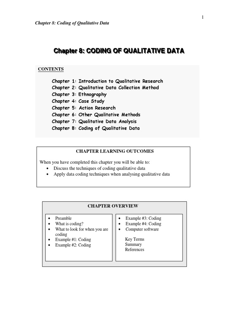 Coding of Qualitative Data | PDF | Qualitative Research | Computer Programming