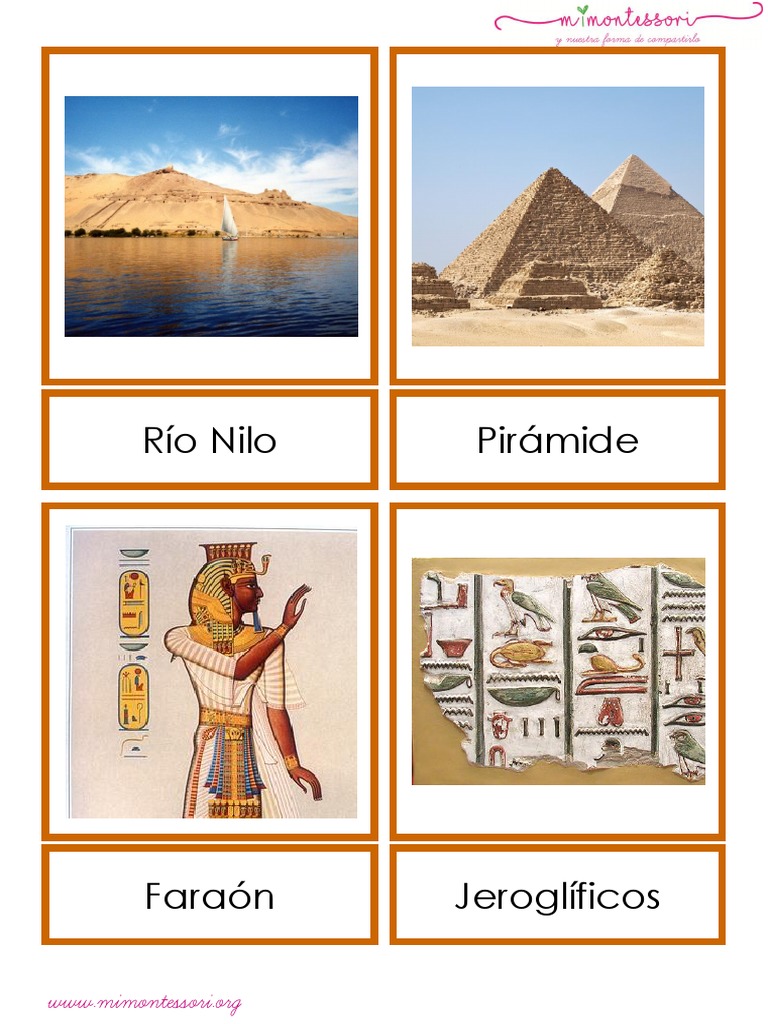 Tarjetas Egipto | PDF | Jeroglíficos egipcios | Antiguo Egipto