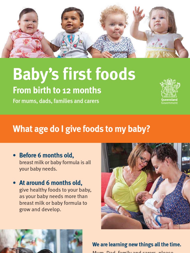 Baby's First Foods: From Birth To 12 Months | PDF | Foods | Cooking
