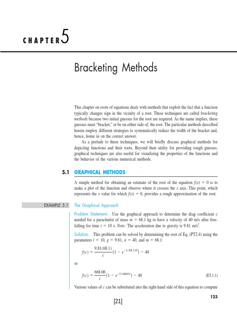 Bracketing Methods | Download Free PDF | Zero Of A Function | Interval ...