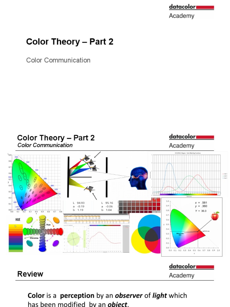 Datacolor ColorTheory Webinar Part2 PDF | PDF | Color | Visual Perception