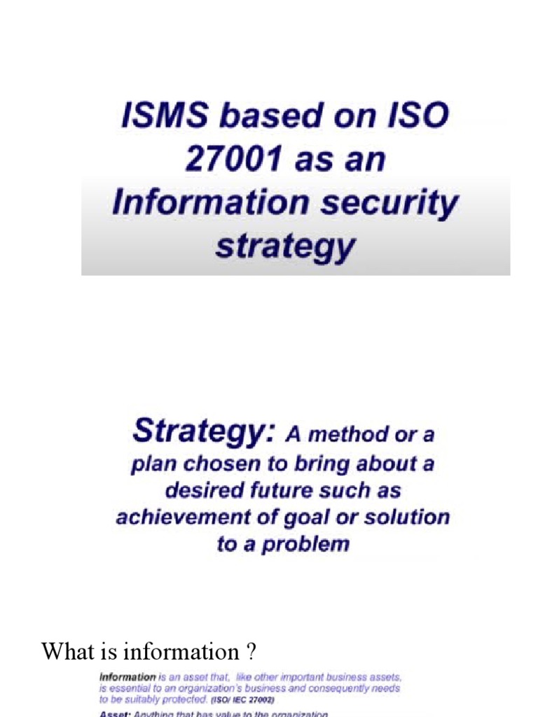 Présentation ISMS | PDF