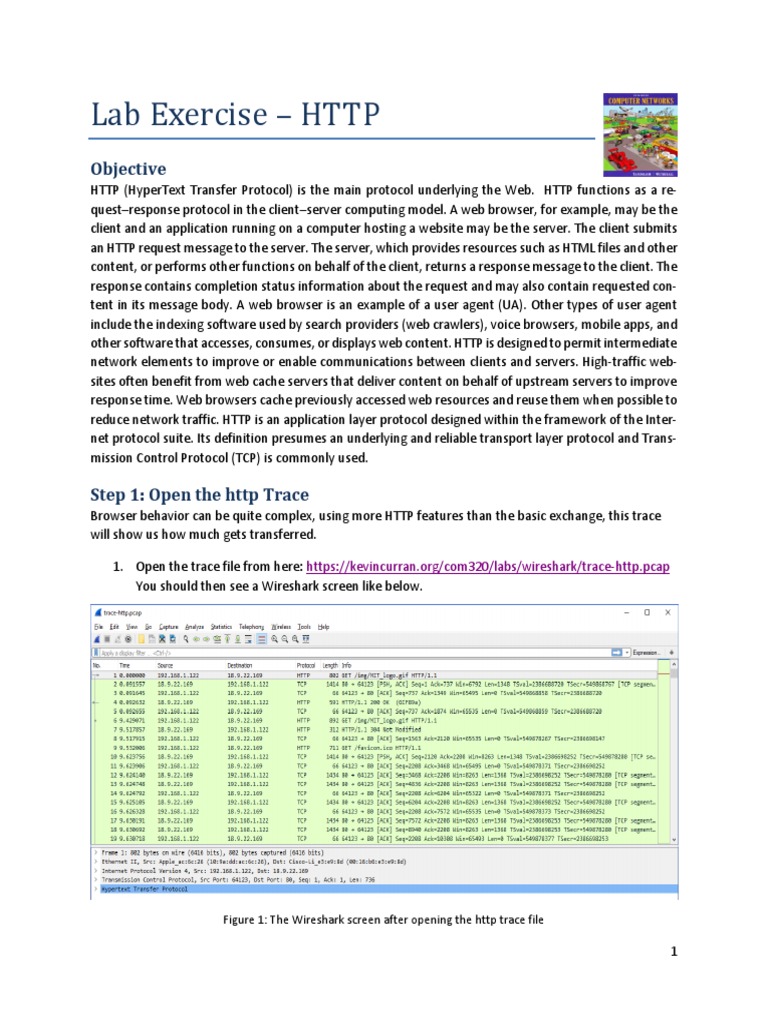 Lab Exercise - HTTP: Objective | PDF | Hypertext Transfer Protocol | World Wide Web