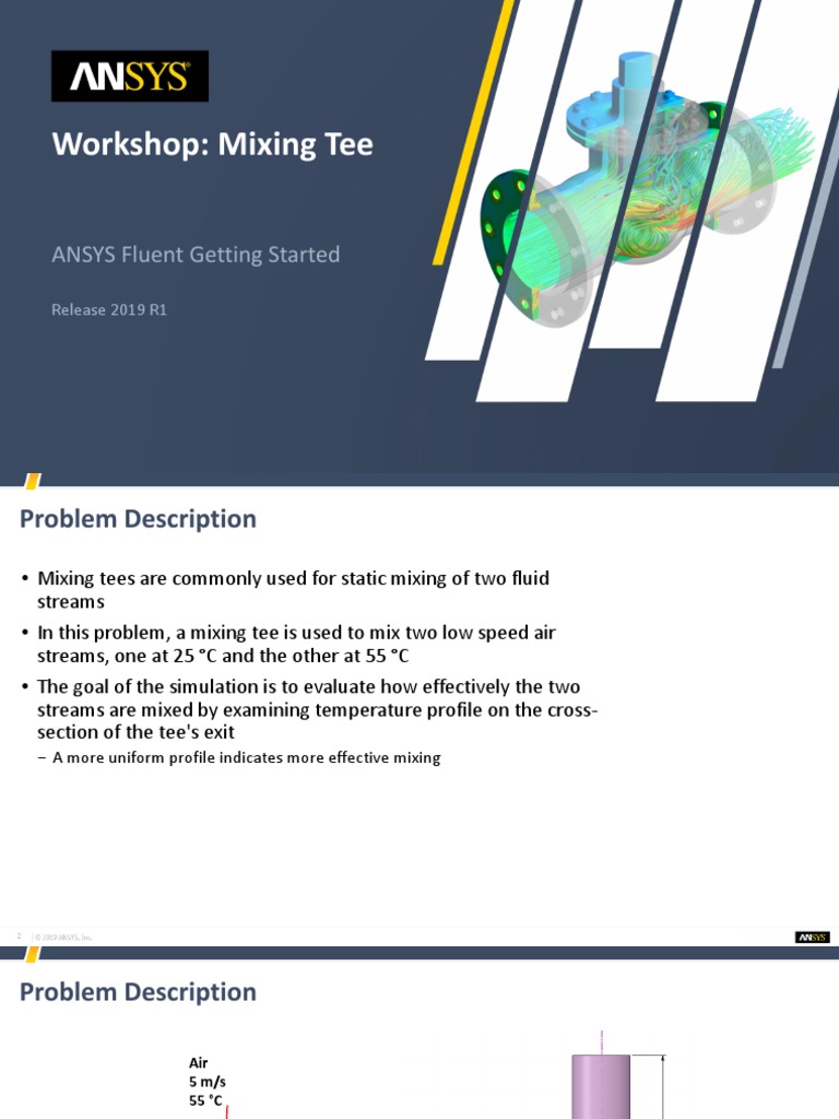 Workshop: Mixing Tee: ANSYS Fluent Getting Started | PDF | Errors And ...