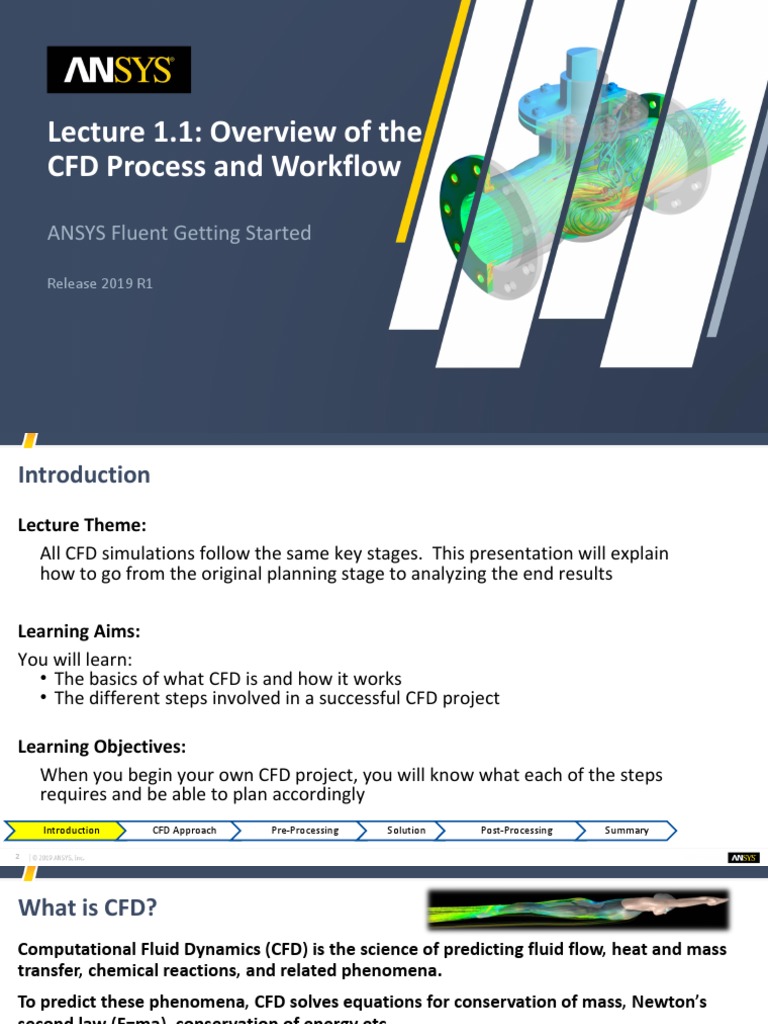 Lecture 1.1: Overview of The CFD Process and Workflow: ANSYS Fluent Getting Started | PDF ...