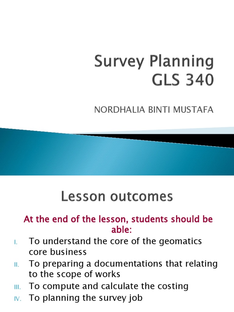 Chapter 01-Survey Planning | PDF | Business