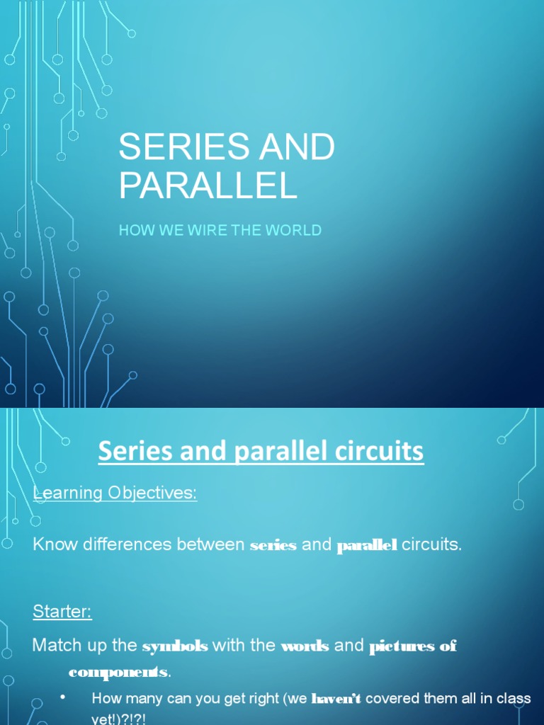 Series and Parallel Circuit PDF | PDF | Series And Parallel Circuits ...