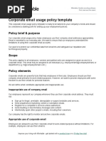 Sample Email Policy Template | PDF | Email | Websites