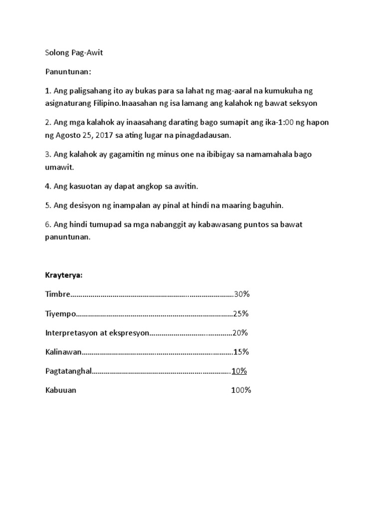 Mekaniks Sa Pag-Awit | PDF
