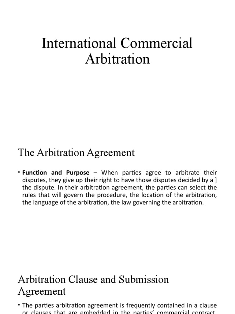 International Arbitration Agreements | PDF | Arbitration Clause | Arbitration