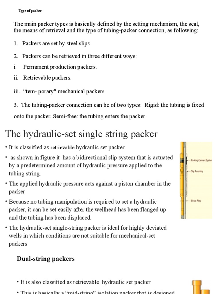 Types of Packers | PDF | Machines | Equipment