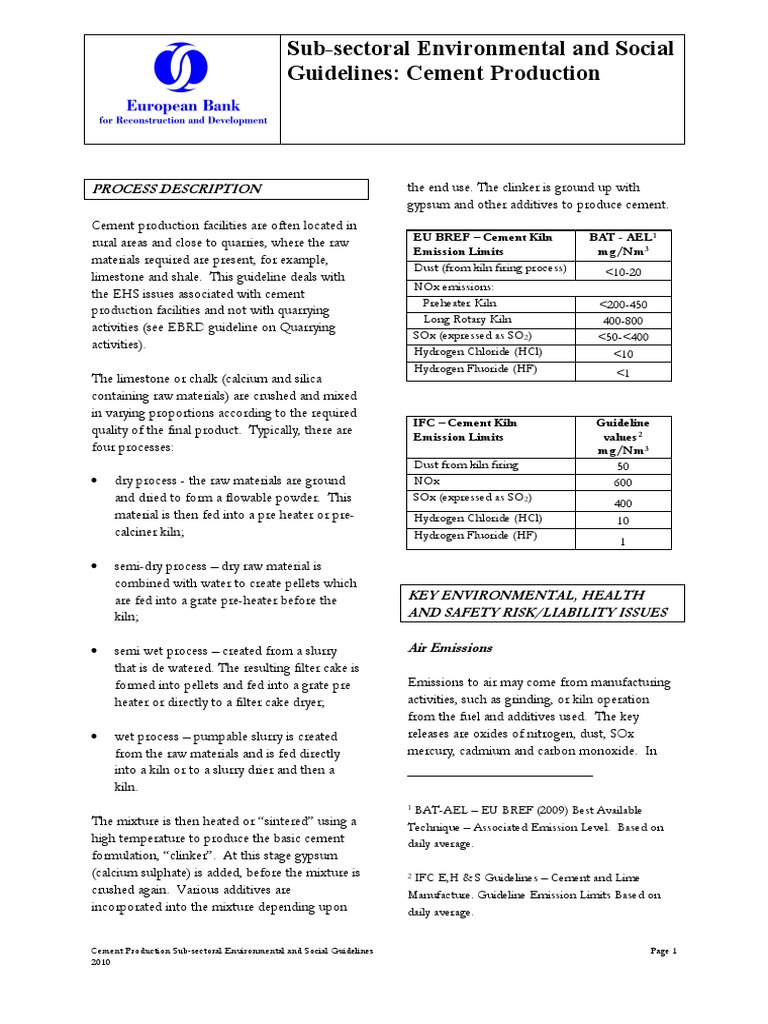 Cement Production PDF | PDF | Incineration | Cement