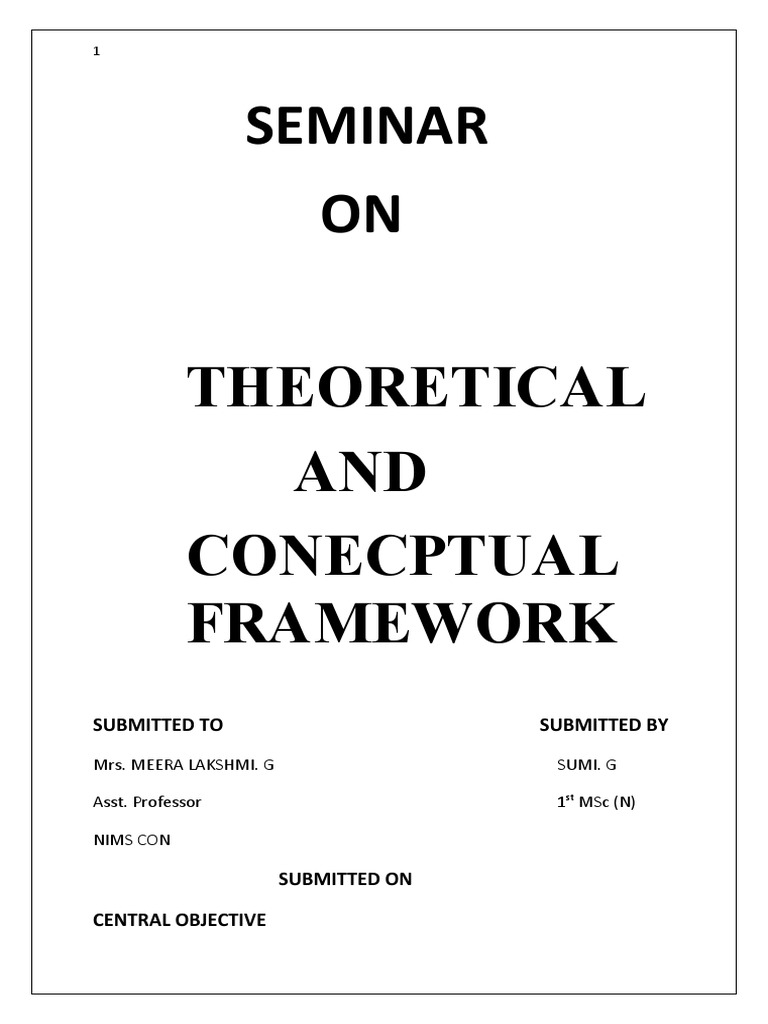 Conceptual and Theoretical Framework | PDF | Conceptual Model | Theory