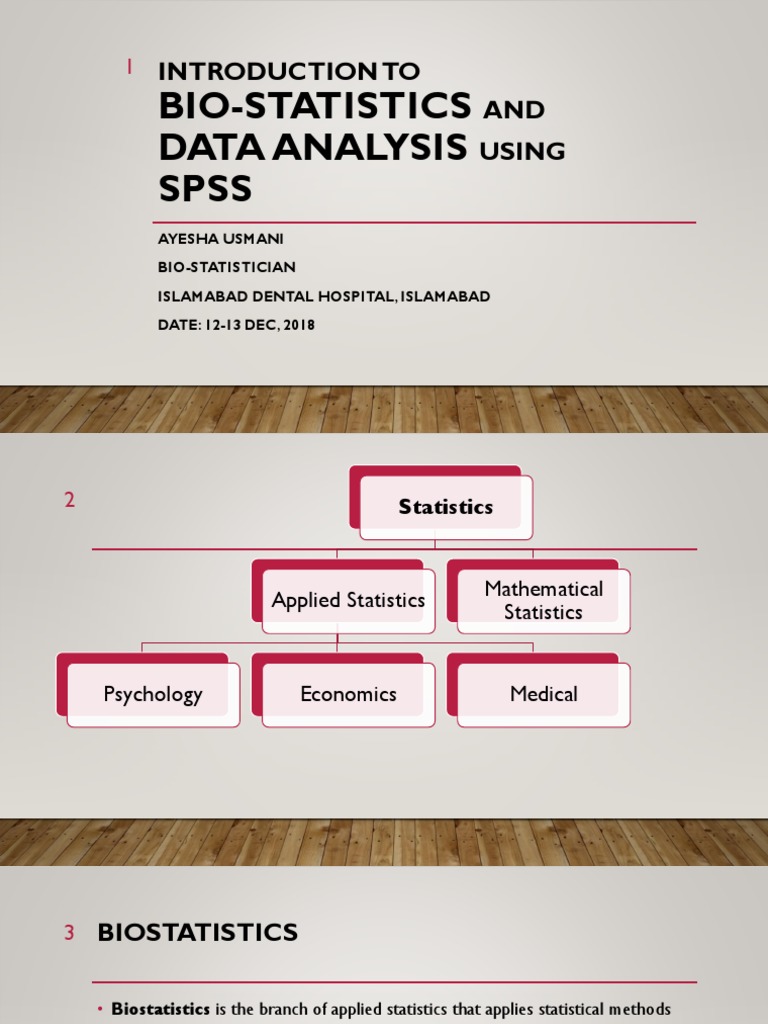 Bio-Statistics Data Analysis SPSS: Introduction To AND Using | PDF ...
