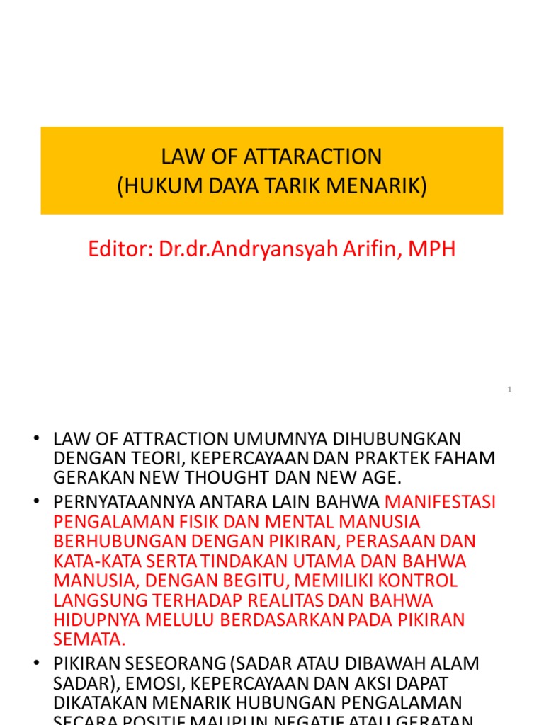 Hukum Daya Tarik Menarik | PDF