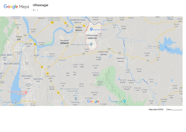 Ulhasnagar - Google Maps | PDF