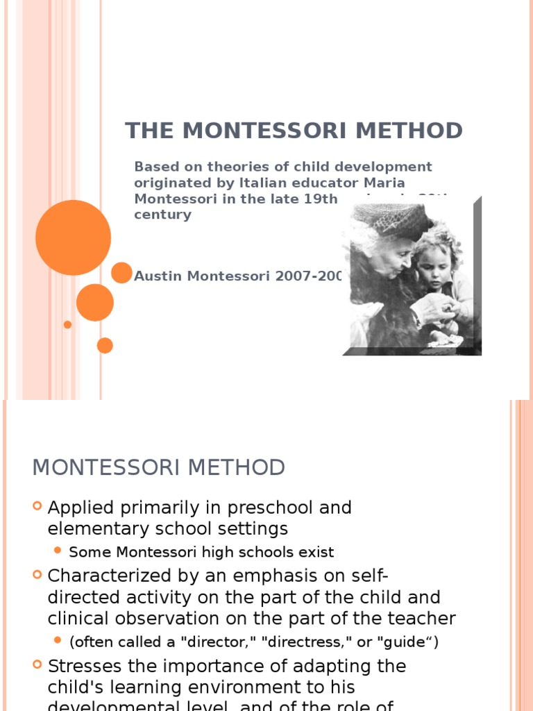 The Montessori Method | PDF | Montessori Education | Teachers
