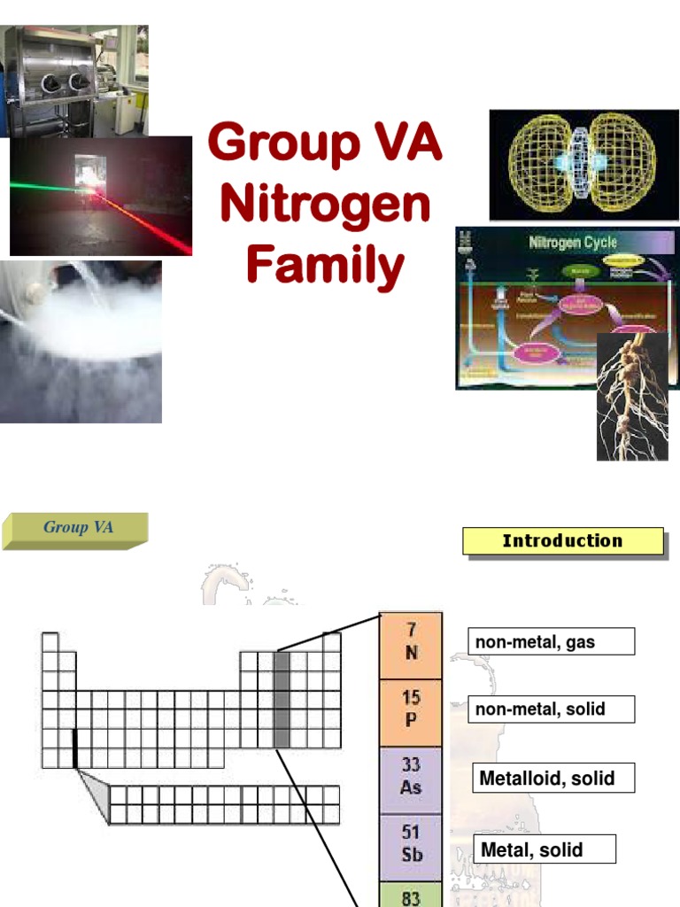 Group VA - Nitrogen Family | PDF | Atoms | Interaction