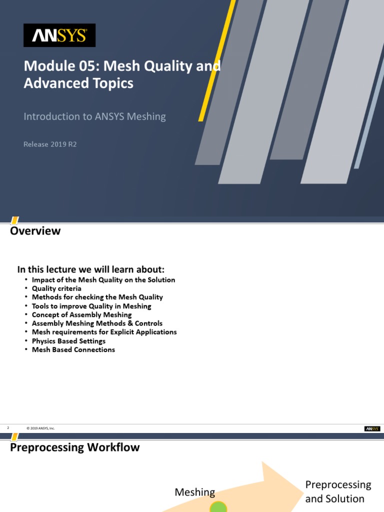 Mesh-Intro 19R2 M05 Lecture Slides Mesh Quality and Advanced Topics ... Mesh-Intro 19R2 M05 Lecture Slides Mesh Quality and Advanced Topics ...