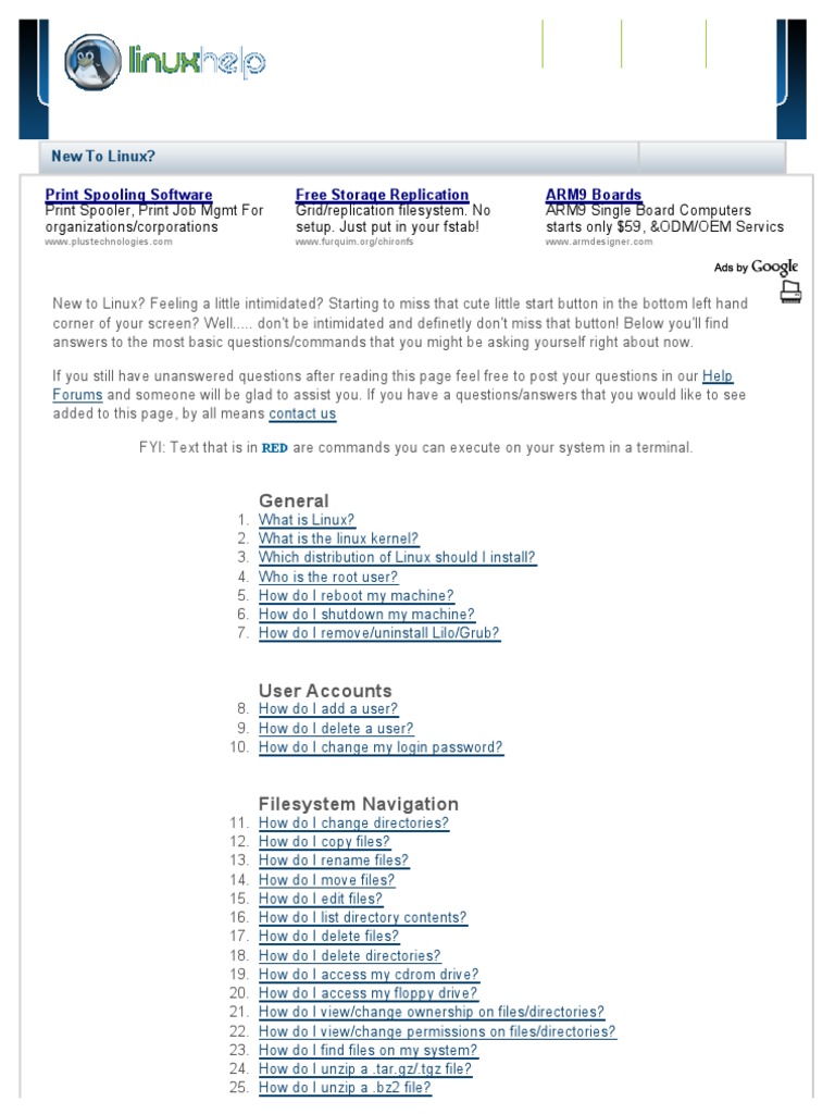 Linux Document | PDF | Booting | Computer File