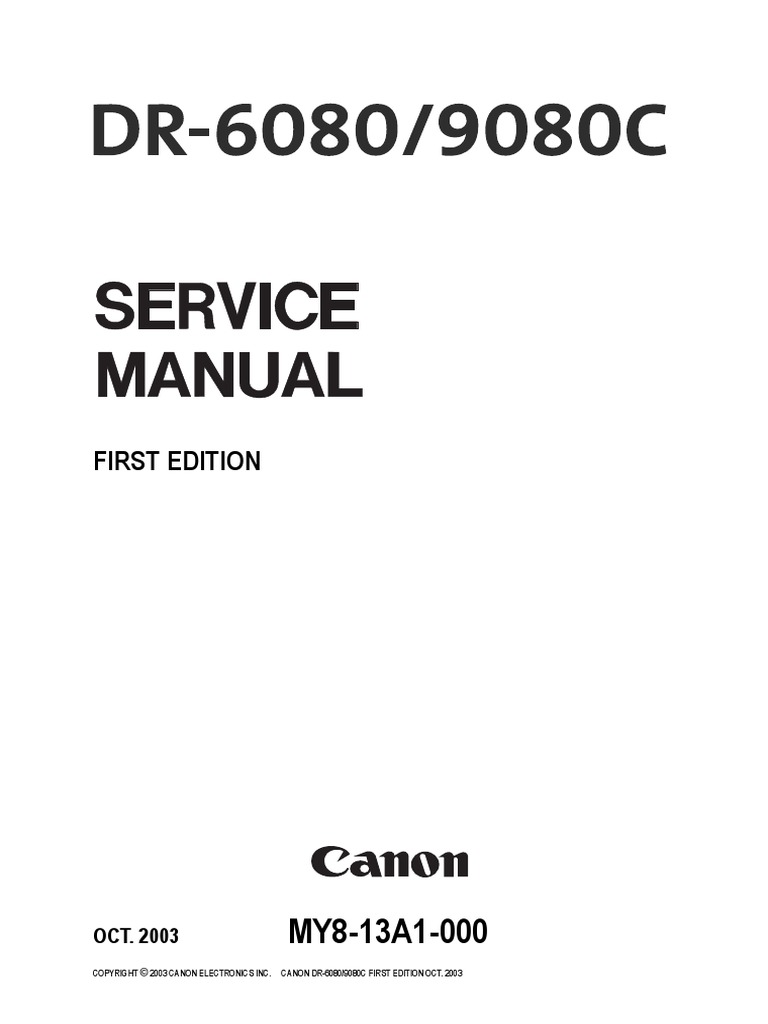 DR-9080C Service Manual | PDF | Image Scanner | Electronics