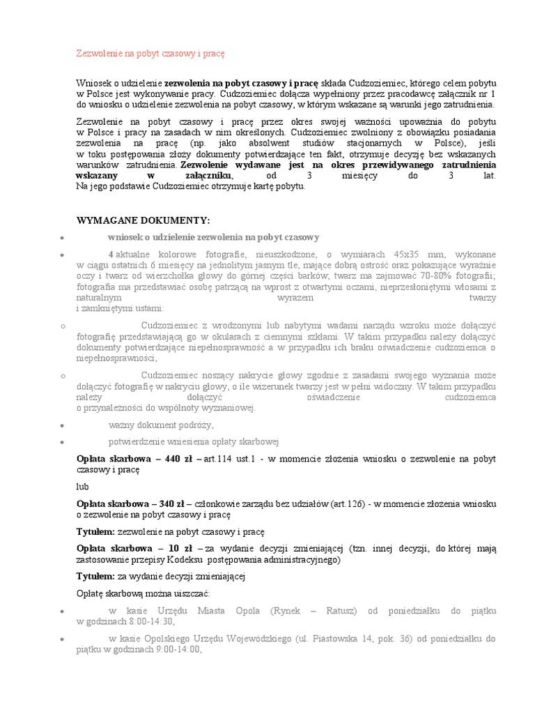 Zalacznik Nr 1 Do Wniosku O Pobyt Czasowy Pdf Zespół