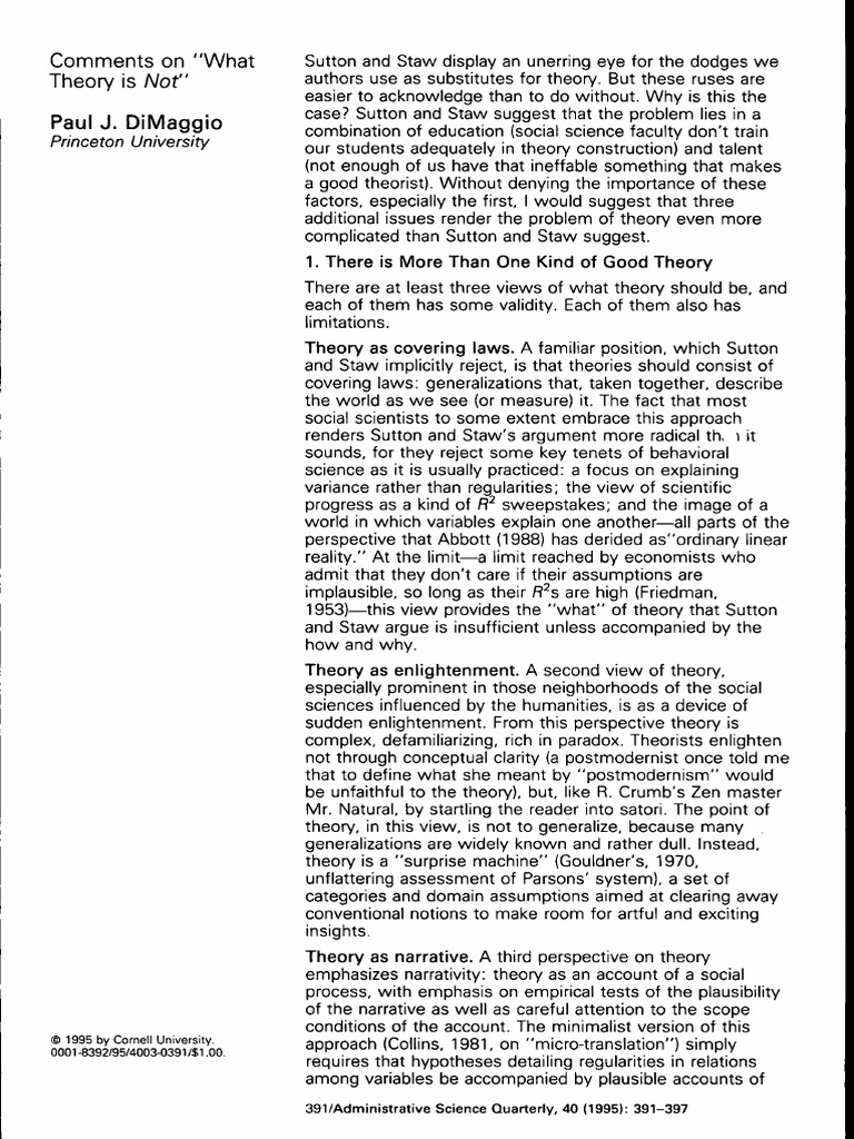 Comments What Theory Is Not PDF | PDF | Reductionism | Theory