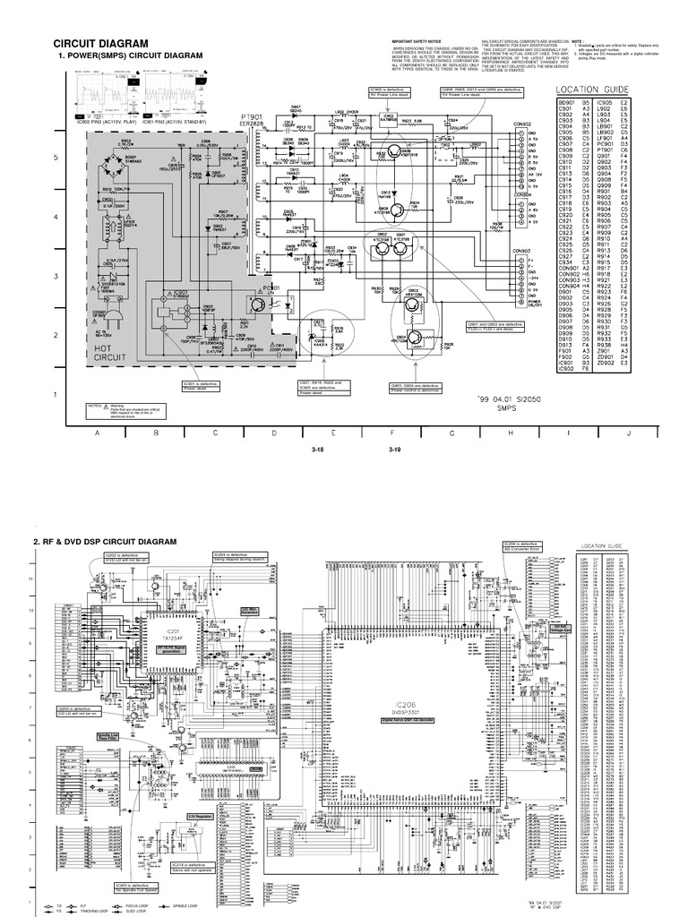 Philips DVD Player Circuit Diagrams | PDF | Digital To Analog Converter ...