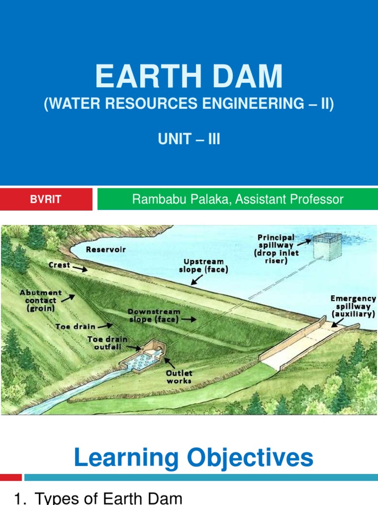 Earth Dam: (Water Resources Engineering - II) Unit - Iii | PDF | Dam ...
