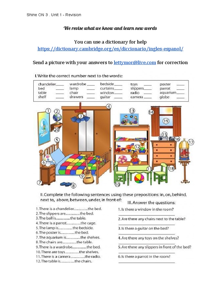 Shine ON 3 - Unit 1 - Revision | PDF